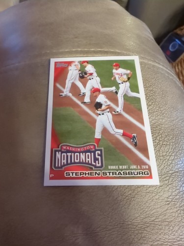 2010 Topps #US-55 Stephen Strasburg Rookie Debut Washington Nationals ...