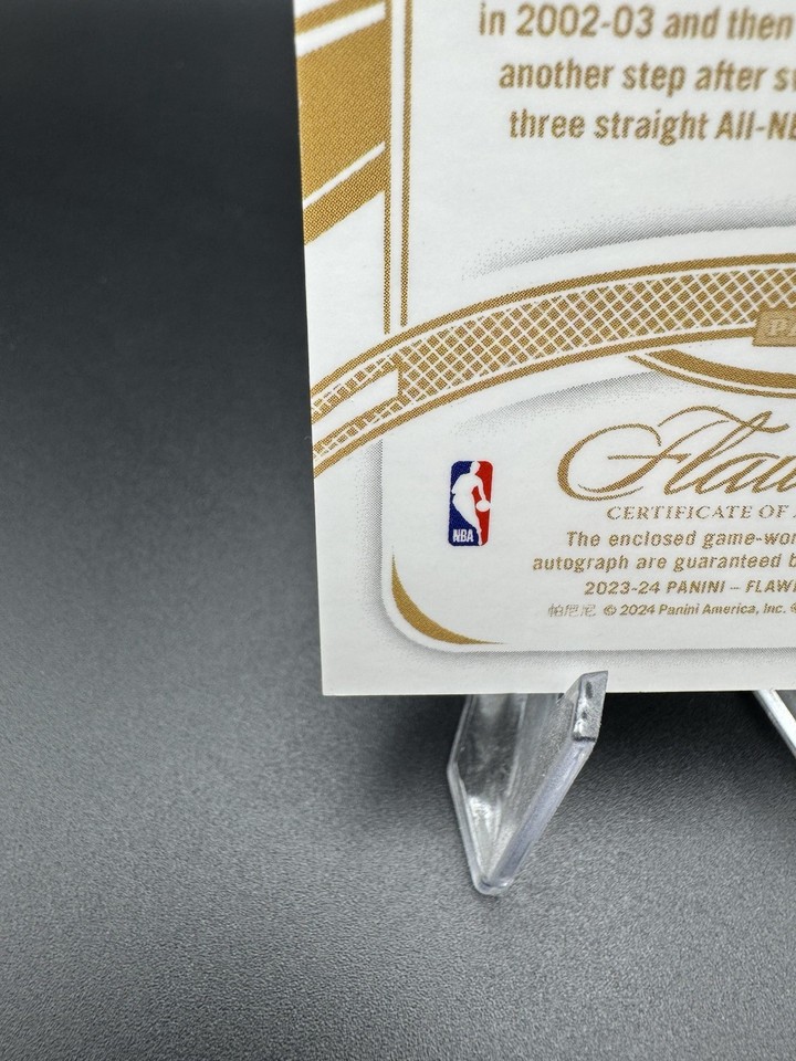 GILBERT ARENAS 2023-24 Panini Flawless PLATINUM Laundry Tag AUTO 1/1 ...