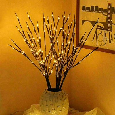 2 PACK 20 LED Willow Branch Twig Lights Light Up Branches Waterproof ...