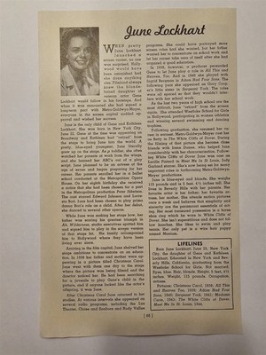 June Lockhart & Marta Linden 1944 MGM Biographies RARE! | eBay