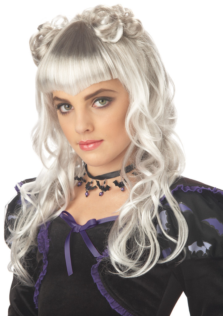 Moonlight Gothic Vampire Child Costume Wig - Grey | eBay