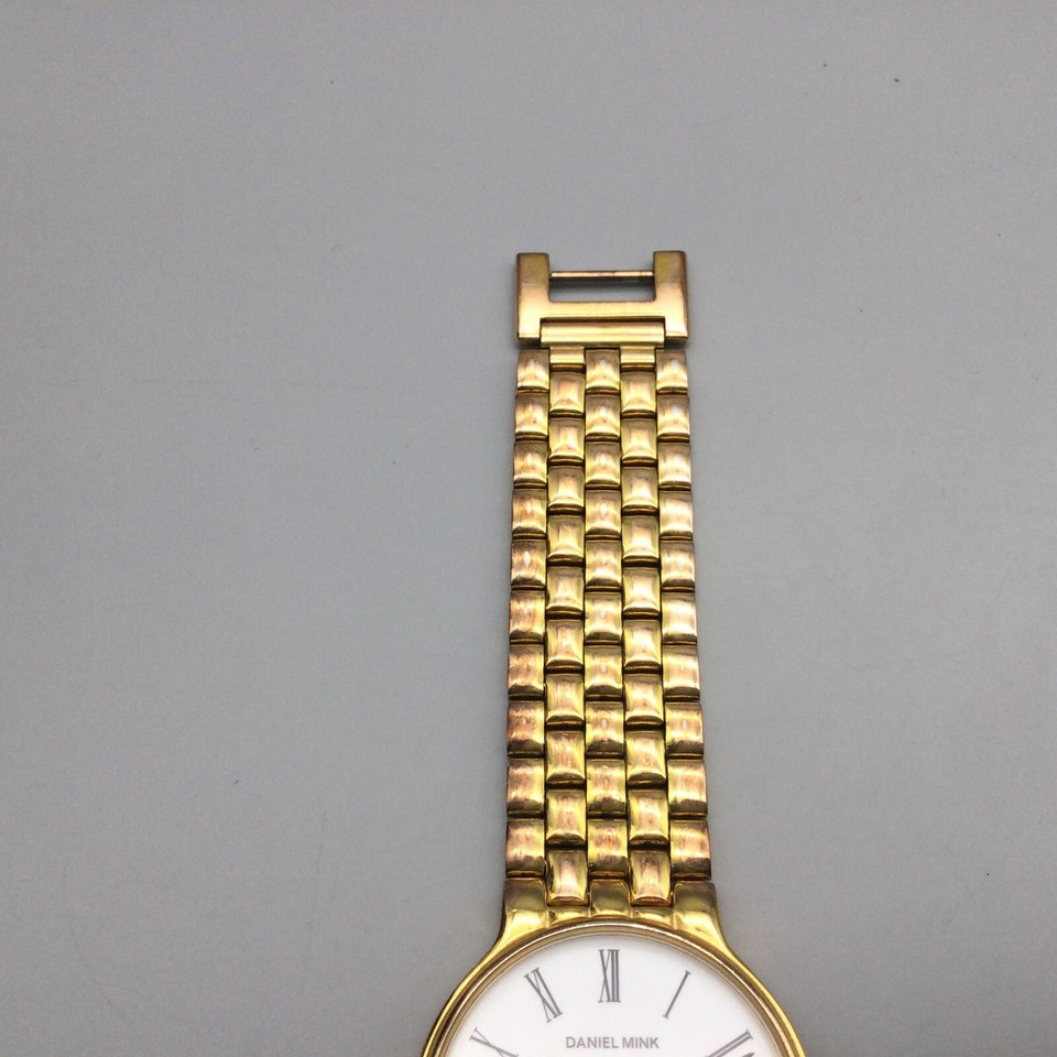Daniel Mink Watch Women 33mm Gold Tone Date 4060 Swiss Made New Battery ...