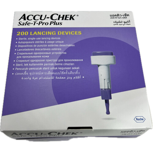 Accu-Chek Safe-T-Pro Plus 200 Single Use Lancing Devices 4015630056002 ...
