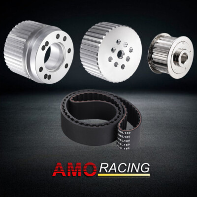 Billet Aluminum Gilmer Belt Drive Pulley Kit Fits Small Block Chevy 305 ...