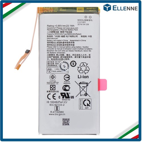 BATTERIA COMPATIBILE PER ASUS ROG PHONE 3 C11P1903 | 6000MAH NUOVA ...