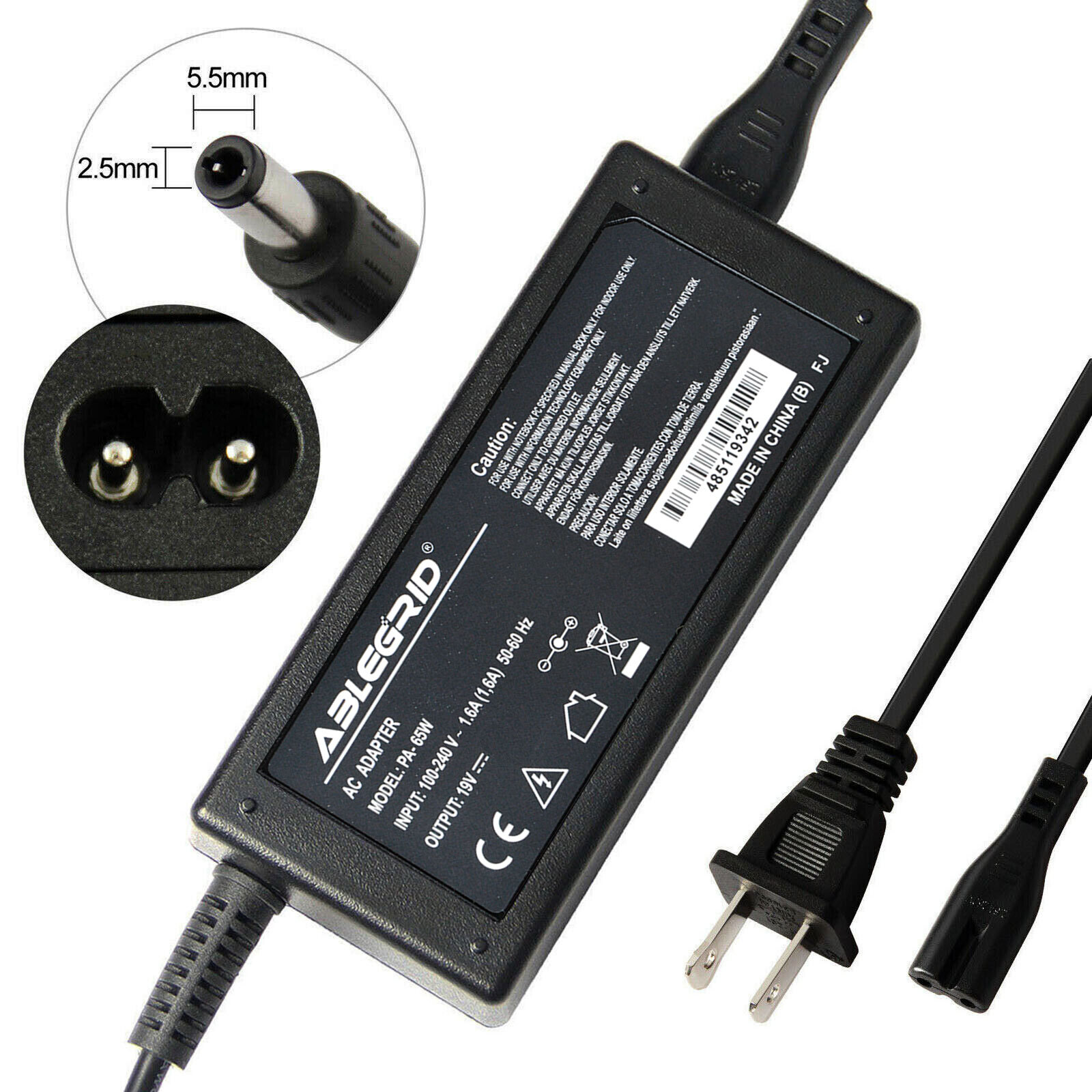 AC Adapter Charger For MSI MS-1451 MS-163K MS-1451-ID1 MS163K-2432 ...