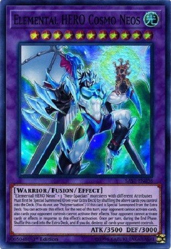 Yugioh - Elemental HERO Cosmo Neos - 1st Edition Super Rare NM - Free ...