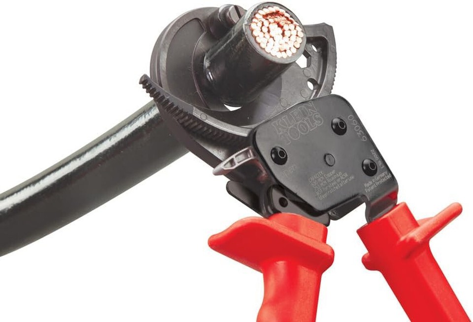 Klein Tools 63060 Cable Cutters, Ratcheting Heavy Duty Cutters for Up ...