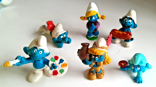 Lotto 6 Puffi Peyo Schleich Vintage Anni 70 - 80 - 90 come da foto | eBay