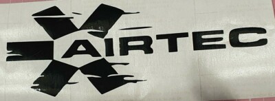 1 x AIRTEC STICKER/DECAL BLACK GLOSS 8 x 3 inches ( 20.4 x 7.6 cms ...