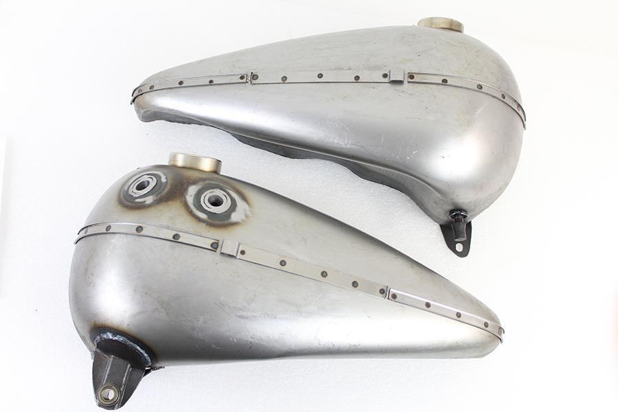Gas Tanks fits Early Harley Knucklehead '41-'46 w/Trim and mounts | eBay