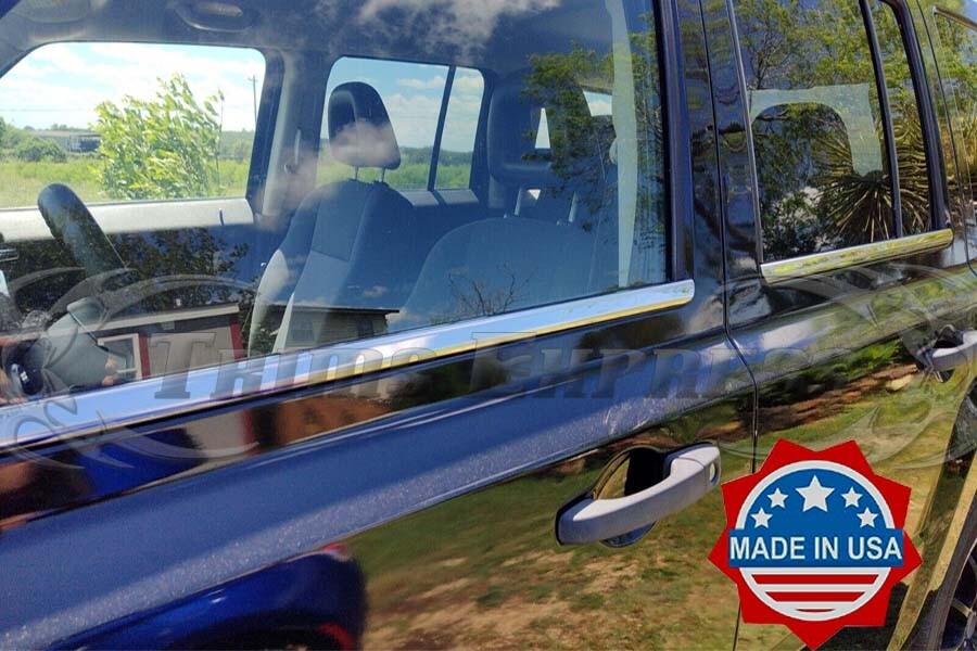 fit:2007-2017 Jeep Patriot 4Pc Chrome Window Sill Trim Stainless Steel ...