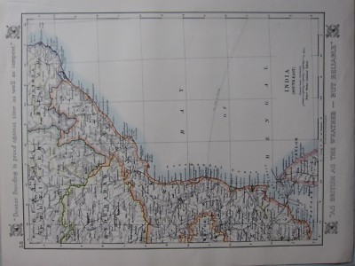 1912 MAP ~ INDIA SOUTH EAST HYDERABAD BIHAR MYSORE NORTH CEYLON | eBay UK