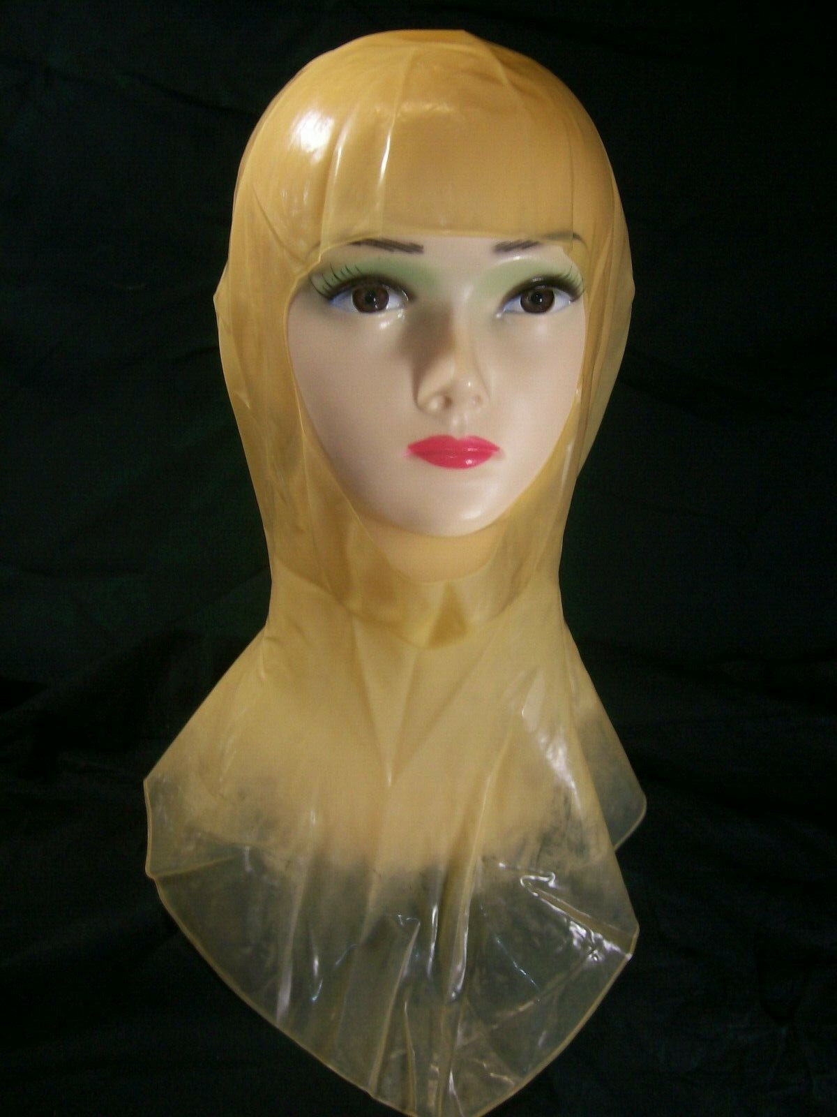 TRANSPARENT FETISH BONDAGE LATEX RUBBER BDSM MASK 1430 OPEN FACE GIMP ...