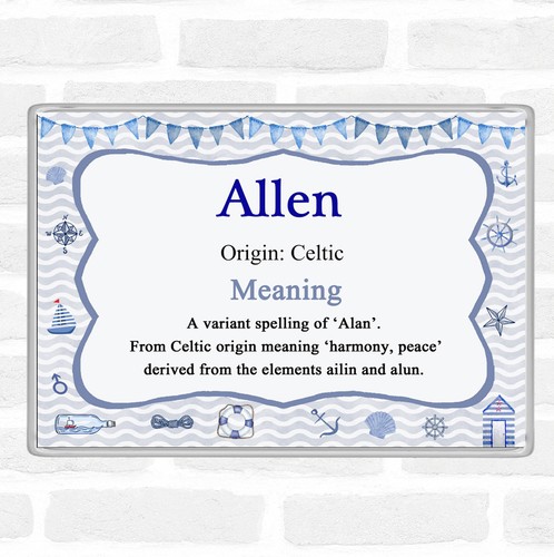 Allen Name Meaning Jumbo Fridge Magnet Nautical | eBay