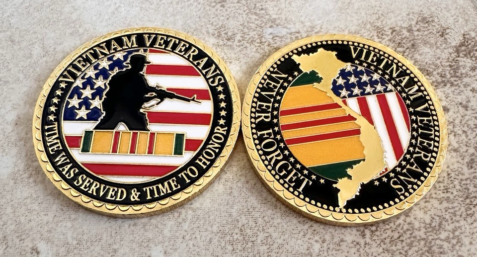 VIETNAM VETERANS *NEVER FORGET* Challenge Coin. Fast Shipping! | eBay