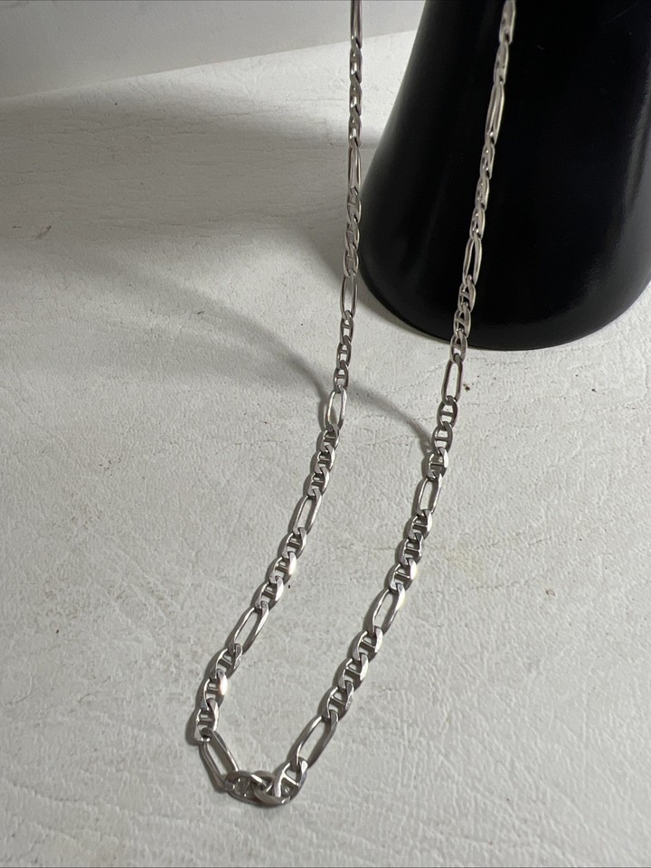 Vintage Sterling Silver Necklace Italy Figaro Rope Chain 11.49g -20 ...