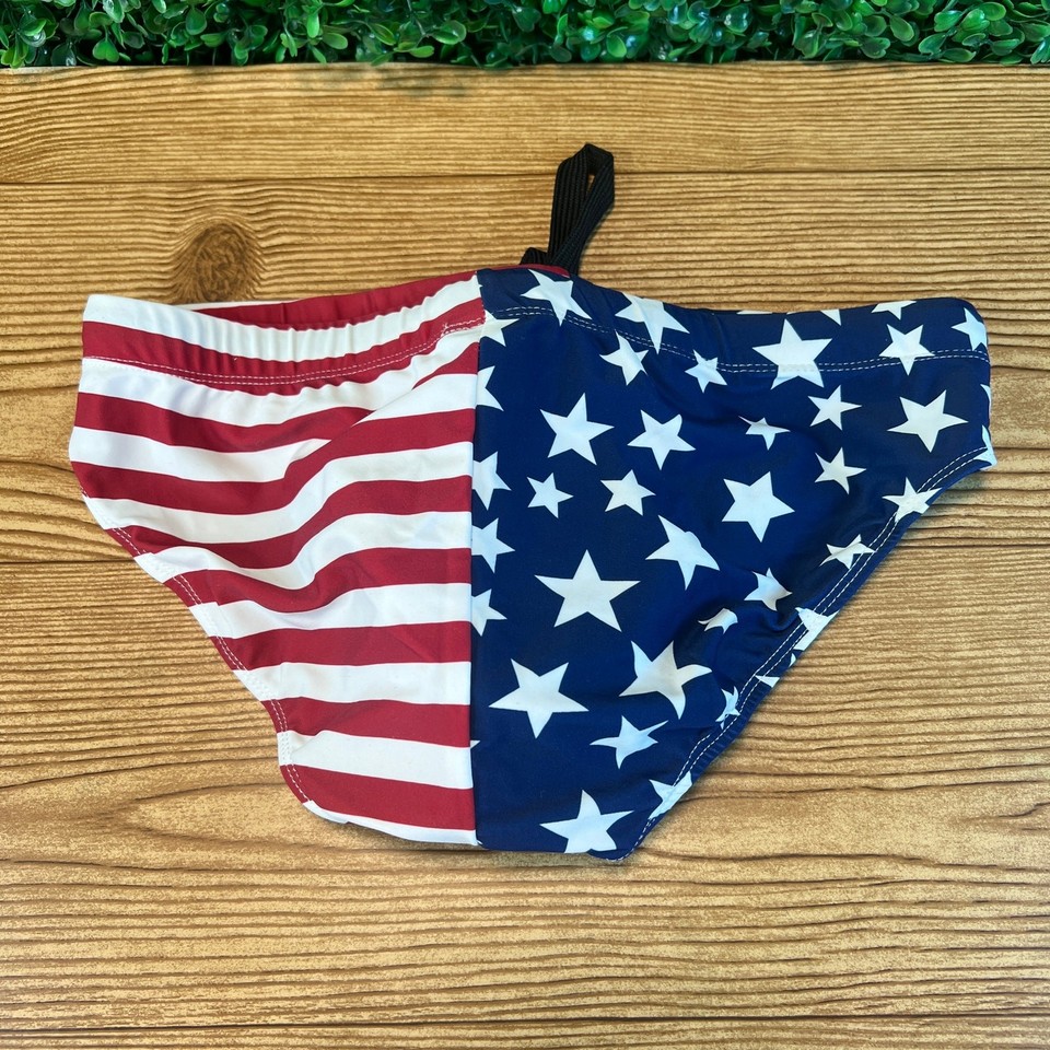 NWT F+ R Mens USA Flag Stars Low Rise Swimwear Bikini Briefs Beach ...