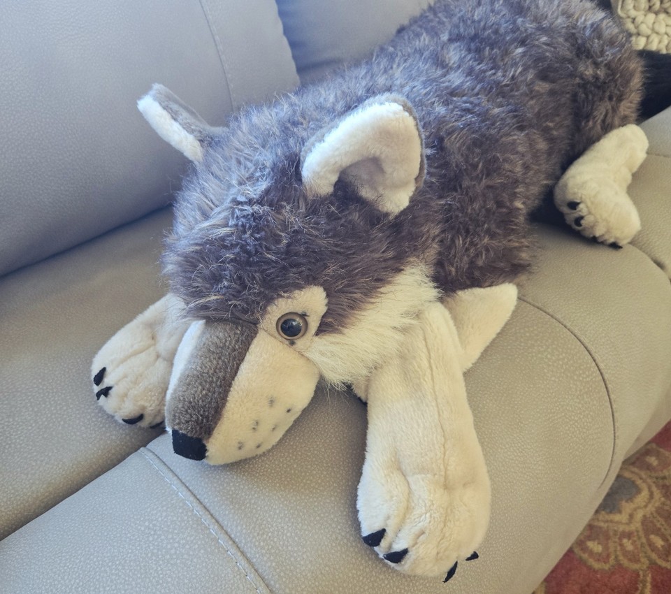 Wild Republic Realistic Timber Gray Wolf Jumbo XL Plush Stuffed Animal ...