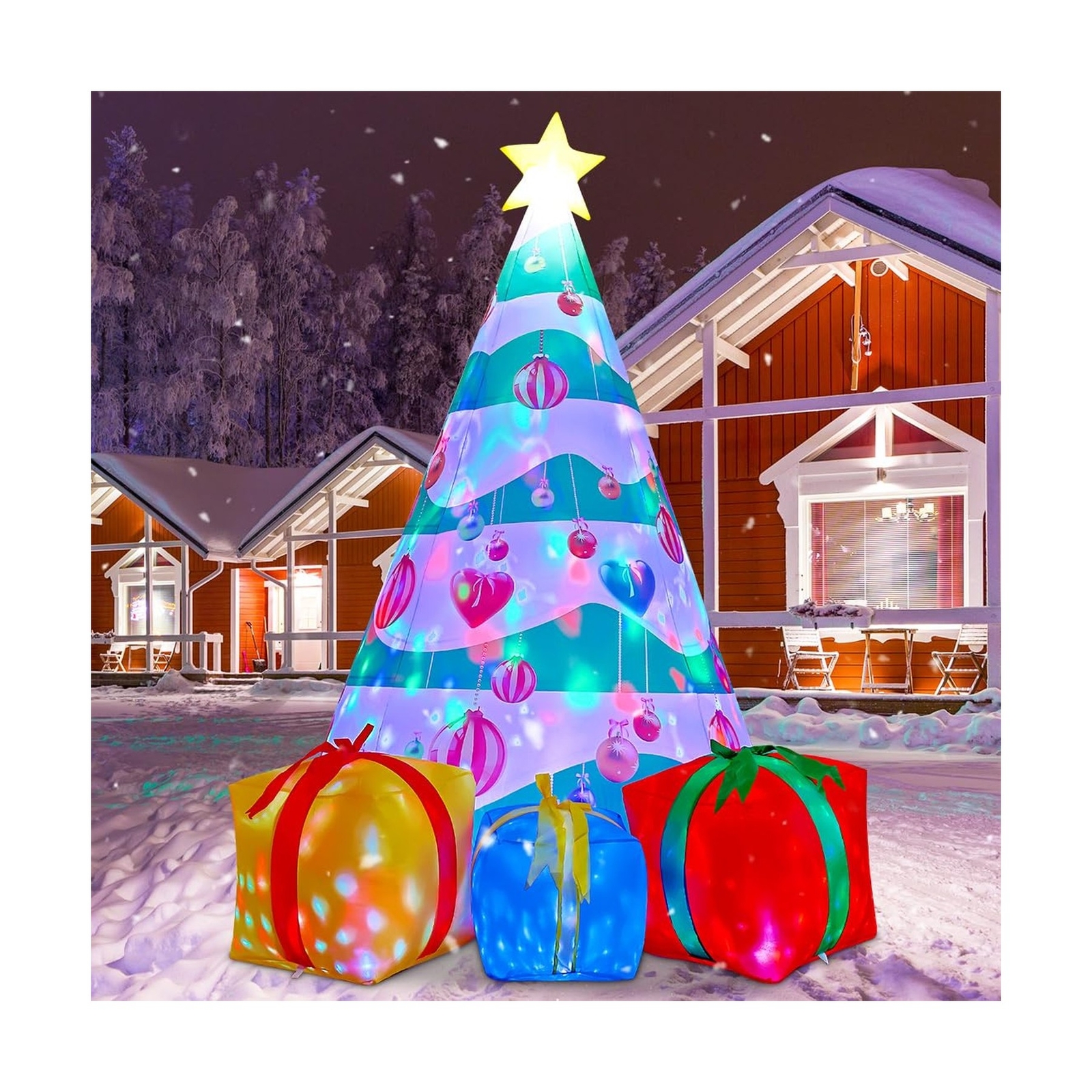 Comin 7 Ft Christmas Inflatables Tree Outdoor Decorations Blow Up Yard
