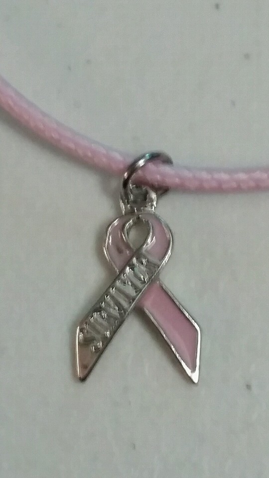 BREAST CANCER SURVIVOR RIBBON ADJUSTABLE PINK ROPE BRACELET - COURAGE ...