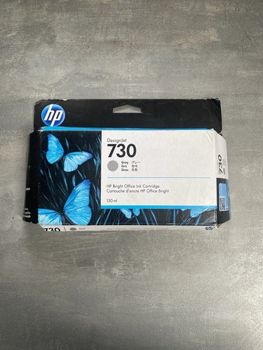 HP 730 Gray Grey Ink Cartridge for DesignJet T1600 T1700 TT2600 EXPIRY ...