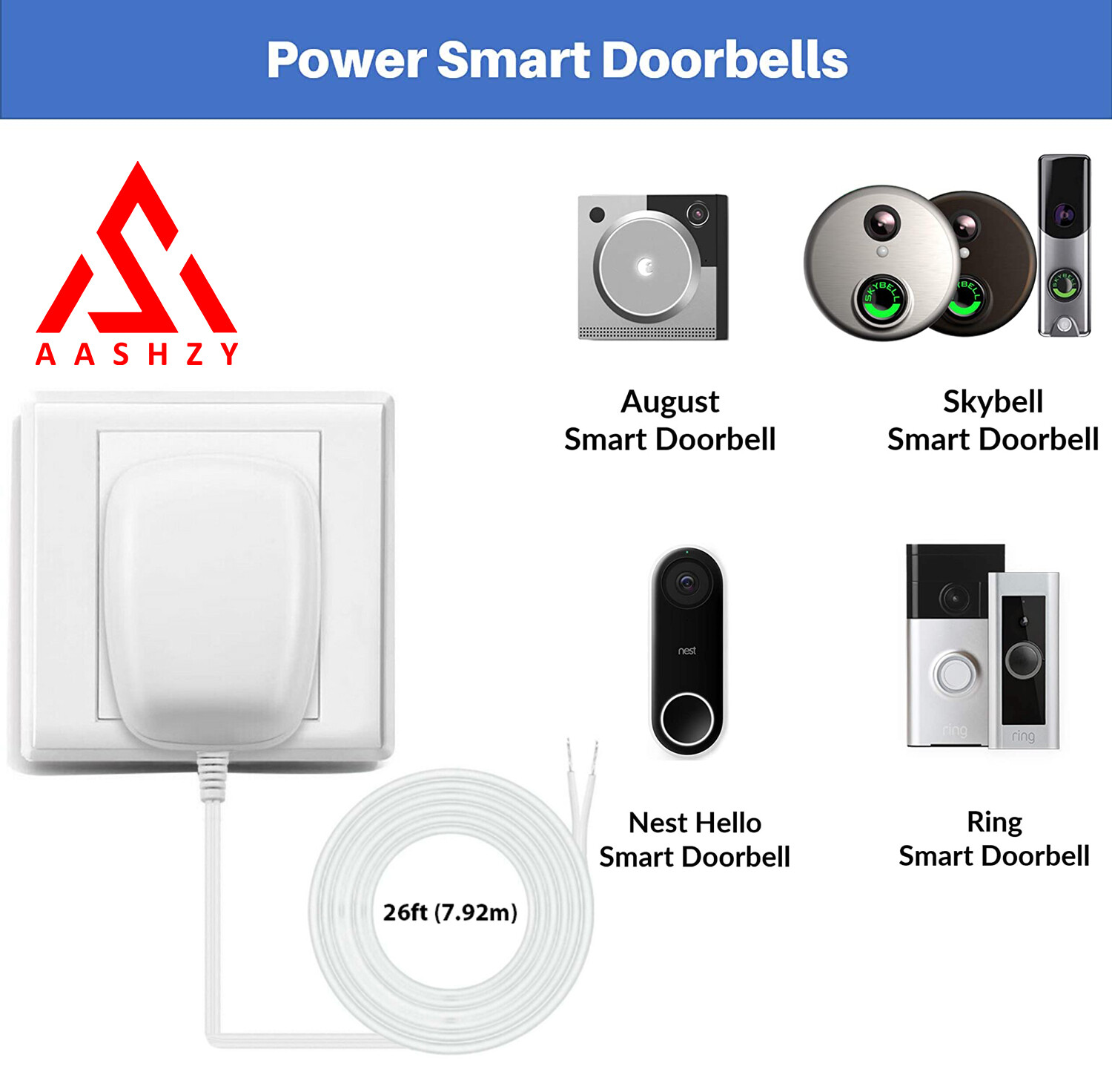 Video Ring Doorbell Power Supply Adapter 24V 18V Transformer Adapter ...