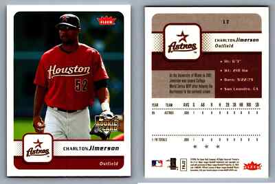 Charlton Jimerson Outfield Houston Astros Fleer 2006 Rookie Card #17 | eBay