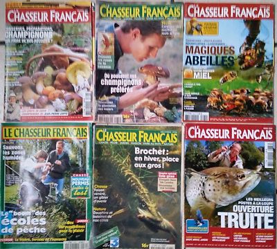 3)Lot de 6 Magazines "Chasseur Français" années 90 et 2000; Pêches et ...