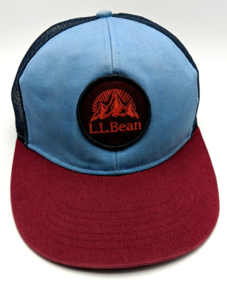 L.L. BEAN hat blue and red adjustable snapback cap | eBay
