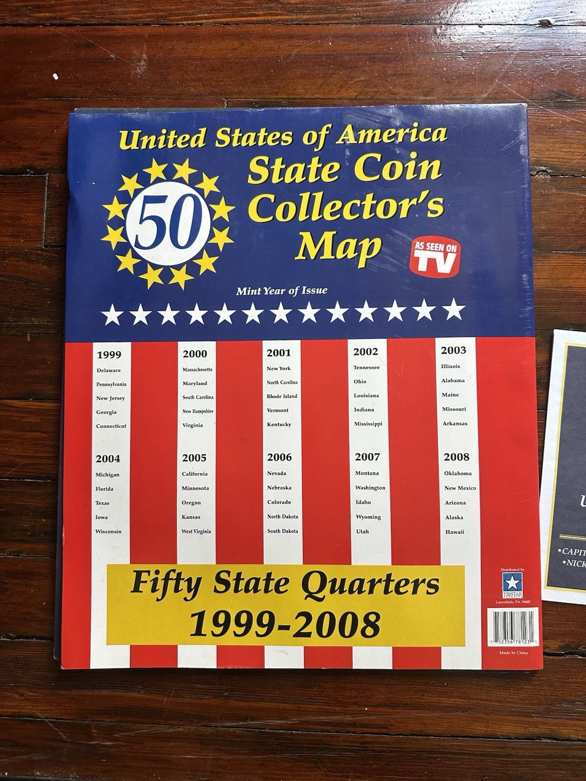 US 50 State Quarters 1999-2008 Coin Collector’s Map - Complete Set Book ...