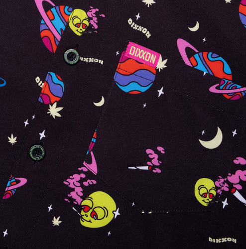 Dixxon Flannel 90s Alien Space Joint 420 Short Sleeve Party Shirt | eBay