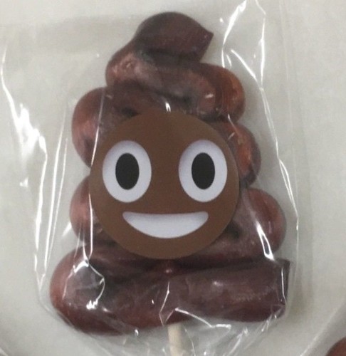 5 X-LARGE EMOJI POO LOLLY - SUGAR CANDY GIFT SWEET BUFFET EMOJI POOP ...
