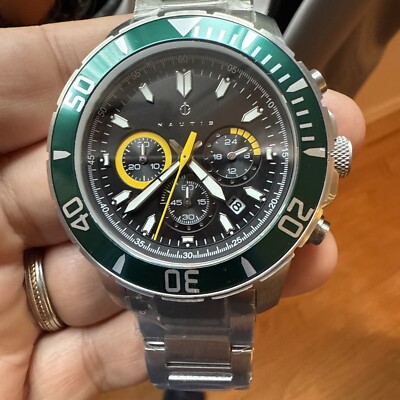Nautis Diver Chronograph 500 Men's Watch Dive New battery no Box | eBay