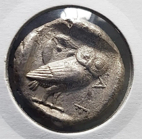 454-404 BC ATHENA AND OWL ATTICA ATHENS SILVER TETRADRACHM GRADE VF ...