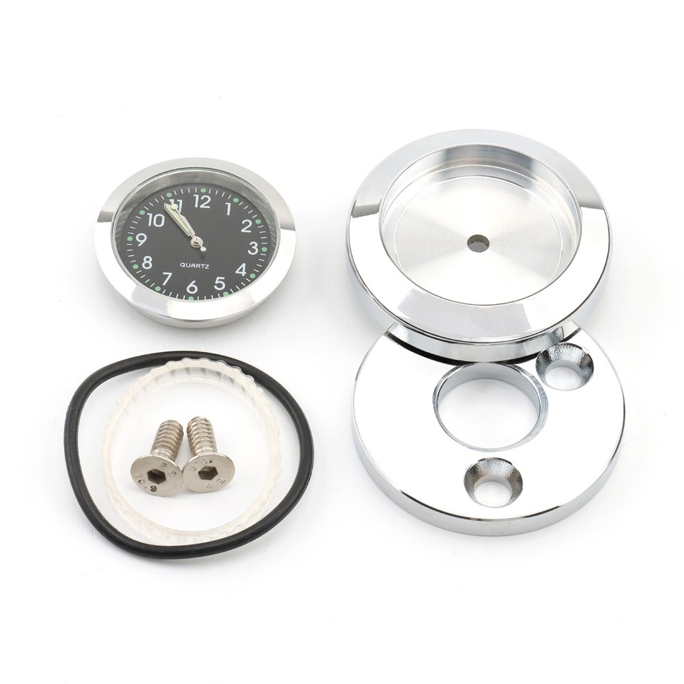 CNC Black Front Fork Lock Clock Cover Dial For Harley Road King FLHR ...