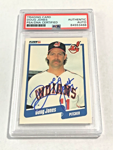Doug Jones Cleveland Indians autograph signed 1990 Fleer baseball card ...
