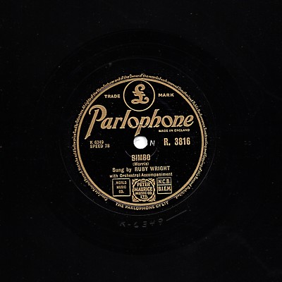 1954 #7 RUBY WRIGHT 78 BIMBO / BOY YOU GOT YOURSELF A GIRL PARLOPHONE R 3816 E | eBay UK