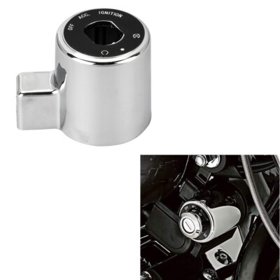 Chrome Motorcycle Ignition Switch Cover Cap For Harley Sportster 883 ...