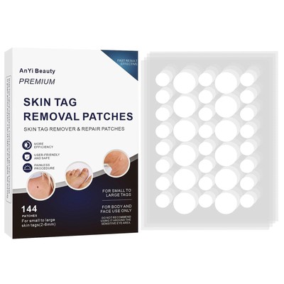 144pcs Skin Tag Remover Patches Quick Effective Mole Wart Removal Pad ...