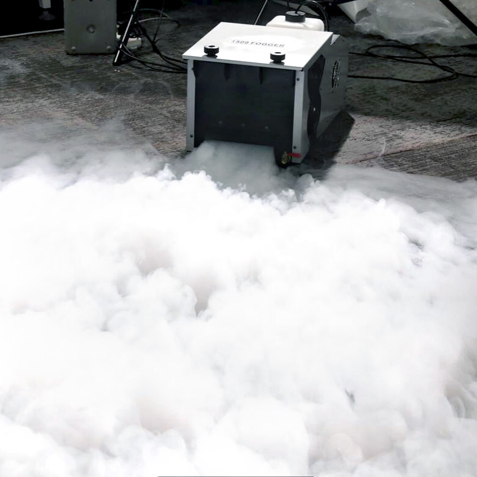 1500W Low Lying Smoke Fog Machine Stage DJ Fogger Dry Ice Ground Fog ...
