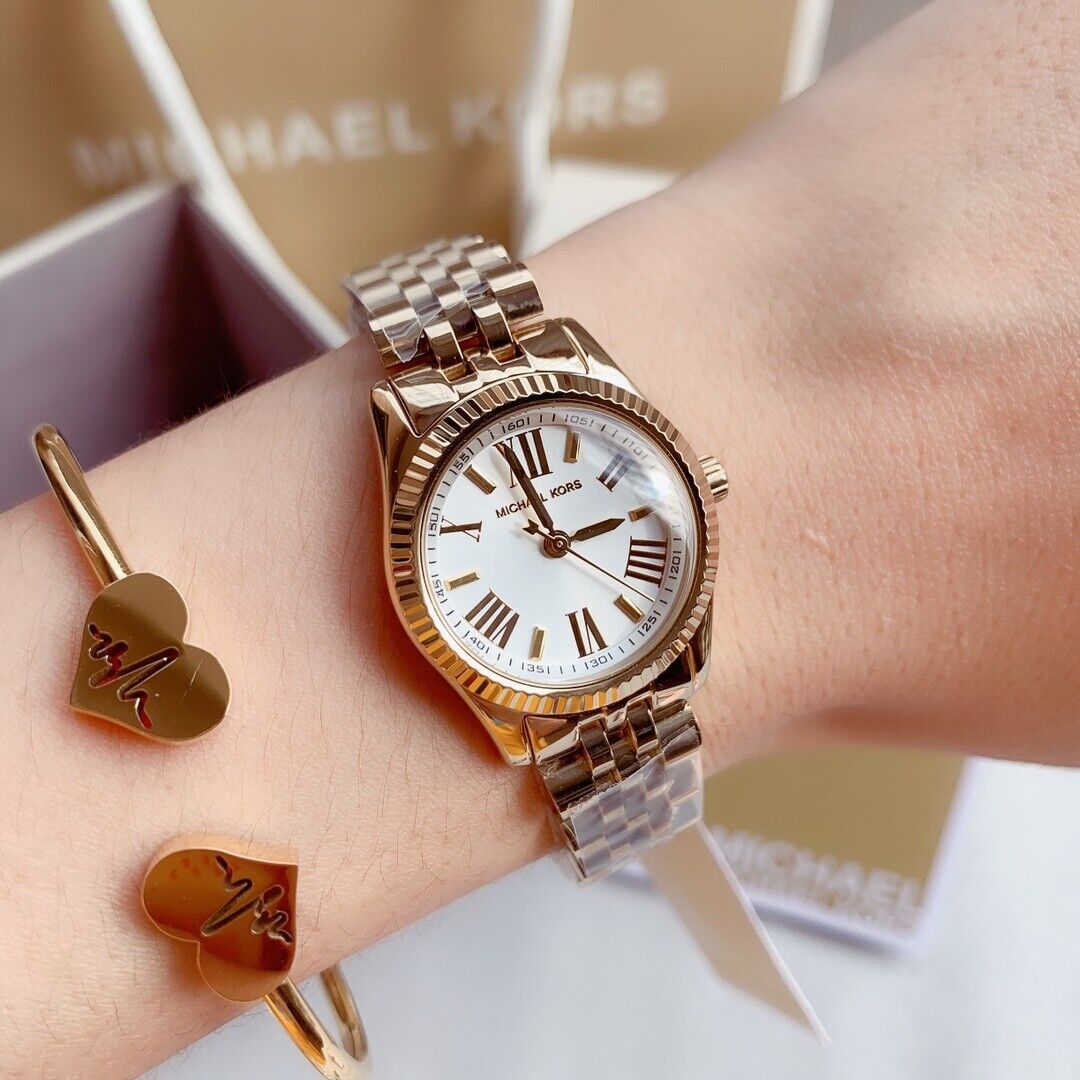 Michael Kors Women's MK3229 - Petite Lexington Gold Watch | eBay Michael Kors Women's MK3229 - Petite Lexington Gold Watch | eBay