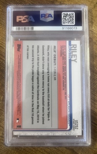 2019 Topps Update Rainbow Foil Rookie Debut Austin Riley #US252 PSA 10 ...