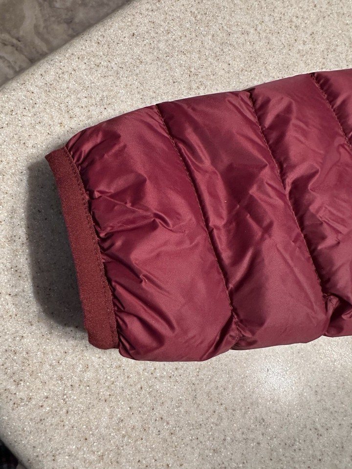 Lands' End Women's Burgundy Lightweight Packable Down Puffer Coat Size ...