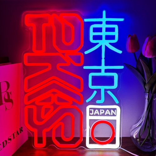 Tokyo Neon Sign Dimmable Vibrant Japanese Kanji Art for Room Decor LED ...