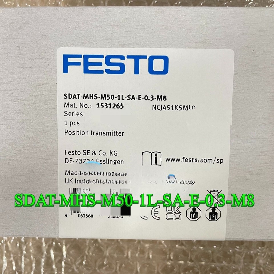 1PCS FESTO SDAT-MHS-M50-1L-SA-E-0.3-M8 New position transmitter FAST ...