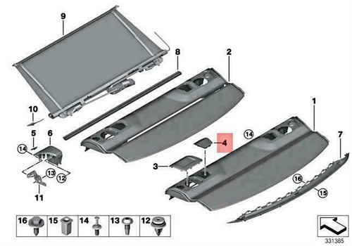 BMW HYBRID 3 M2 M3 M4 GTS F22 F30 F32 F35 TRIM TOP TETHER 51467287104 ...