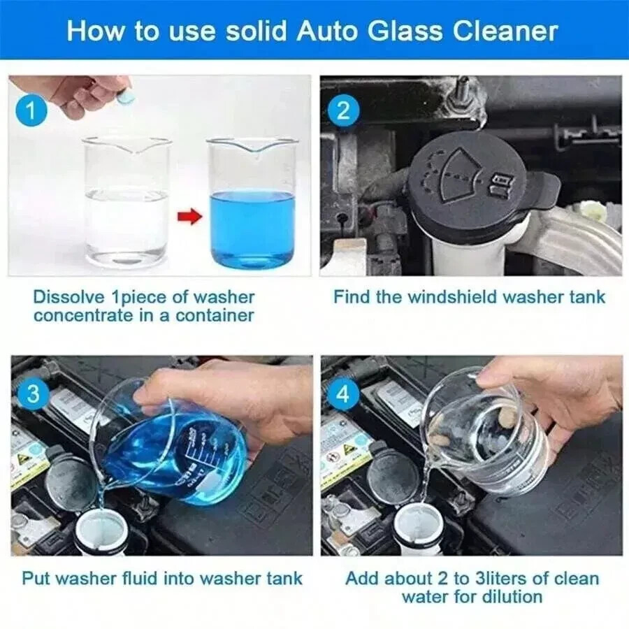 150 x SCREEN WASH WINDSCREEN FLUID TABLETS TAB SCREENWASH CHEAPEST UK ...