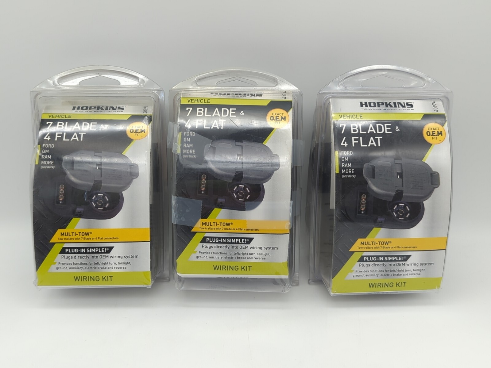 Hopkins Vehicle 7 Blade 4 Flat Plug-In Multi-Tow Wiring Kit 40974 Ford ...