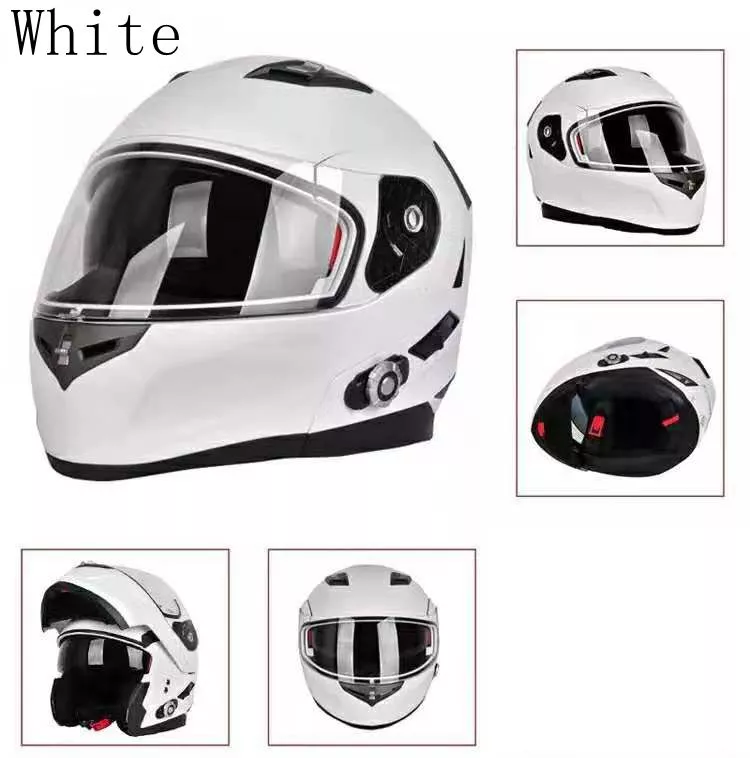 Martian Motorcycle Modular Full Face Dual Visor Helmet with Bluetooth ...